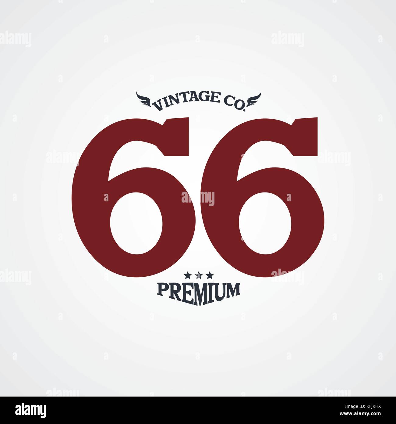 vintage retro varsity number authentic label badge emblem vector Stock ...