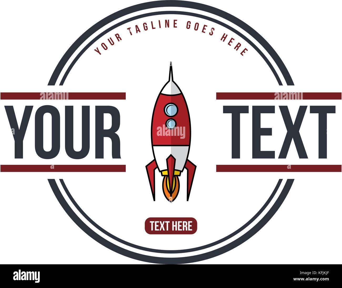 space shuttle rocket - badge label emblem vector art Stock Vector Image ...