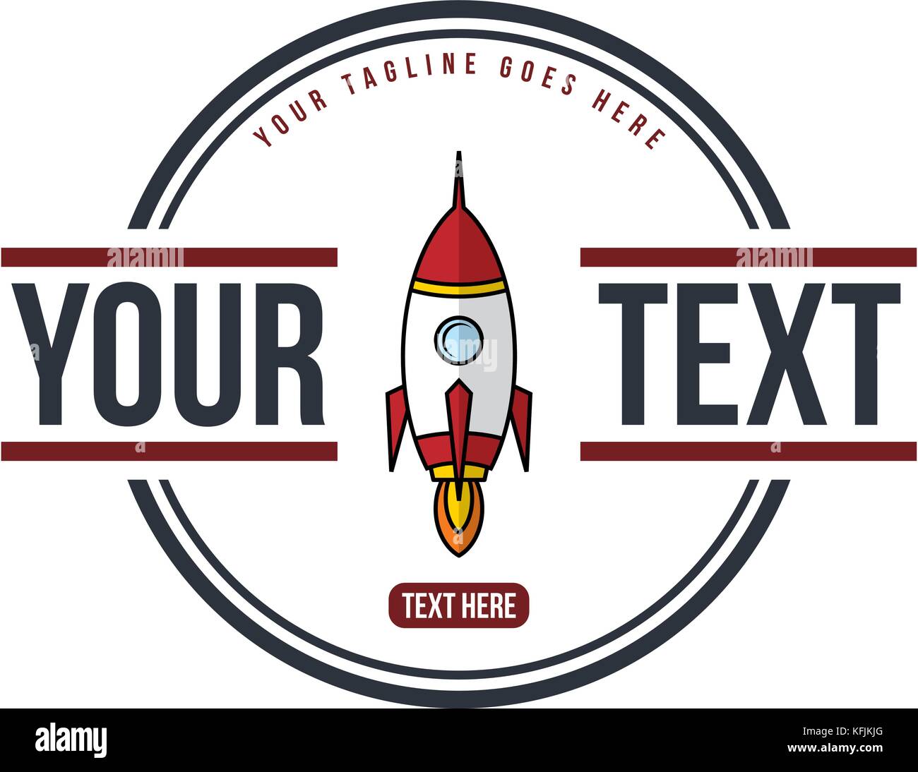 space shuttle rocket - badge label emblem vector art Stock Vector Image ...