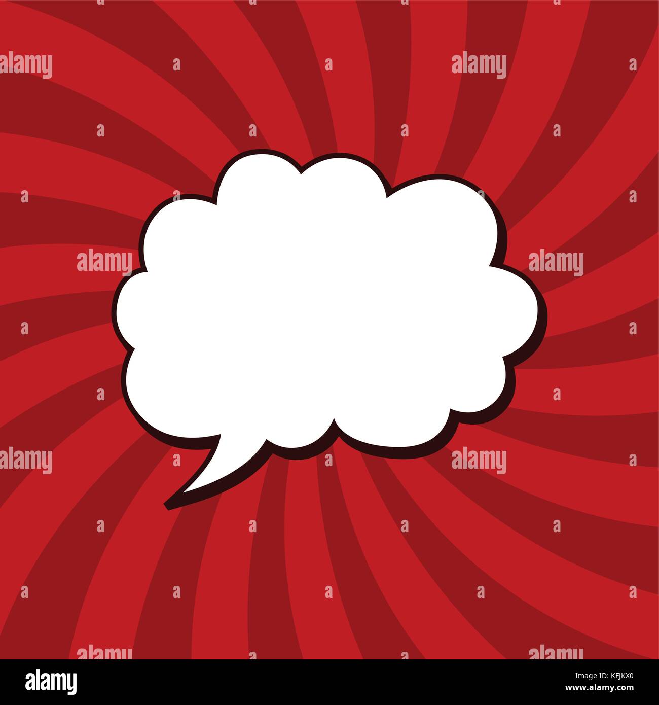 chat bubble retro cartoon vector art illustration Stock Vector Image ...