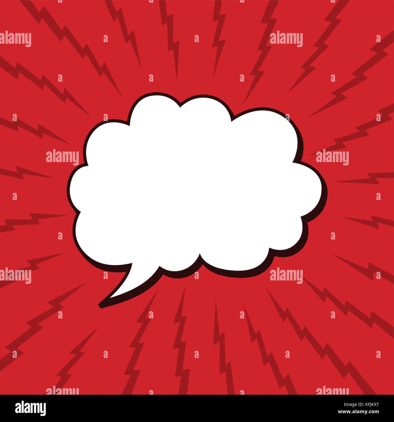chat bubble retro cartoon vector art illustration Stock Vector Image ...