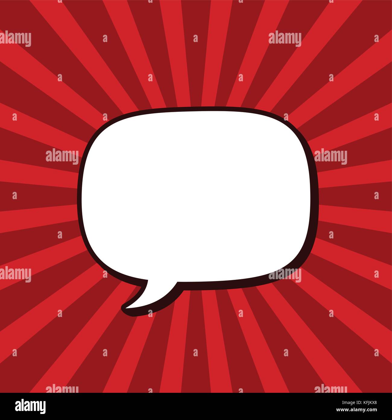 chat bubble retro cartoon vector art illustration Stock Vector Image ...