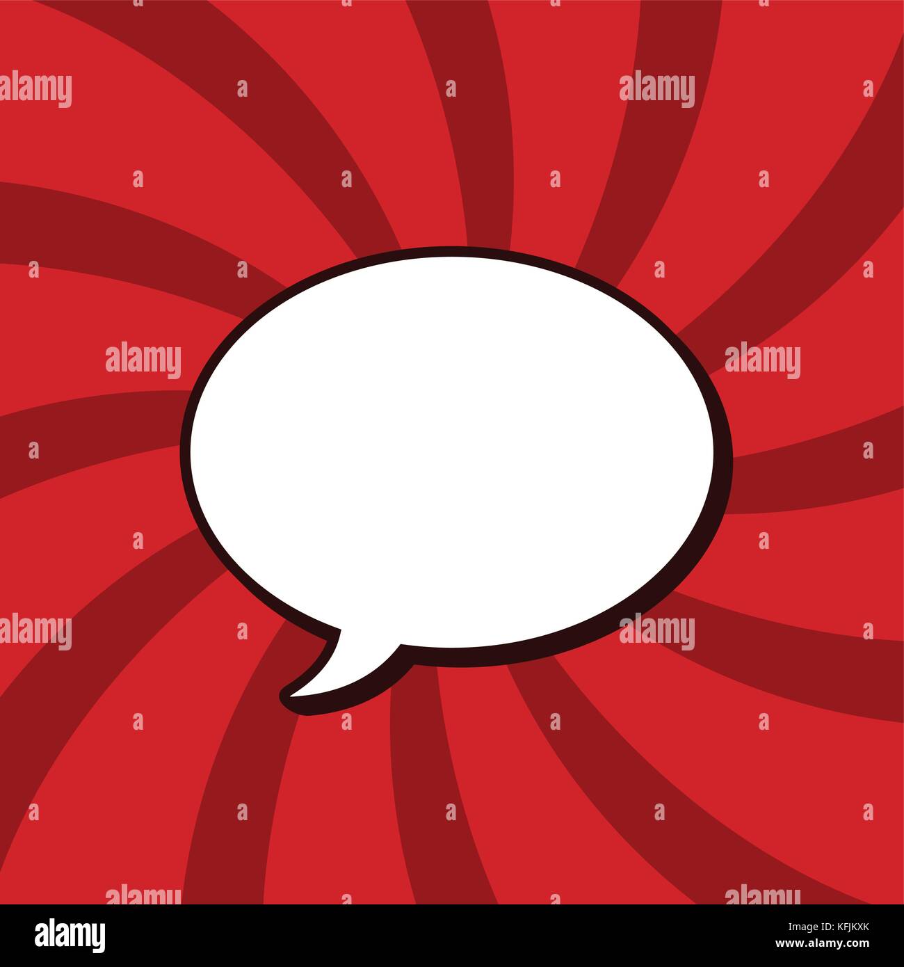 chat bubble retro cartoon vector art illustration Stock Vector Image ...