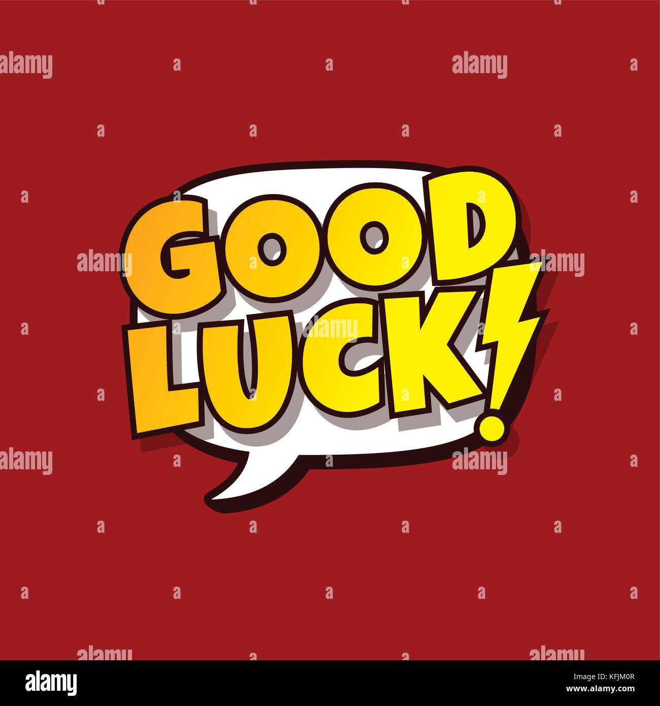 cartoon good luck greeting vector art illustration Stock Vector Image ...
