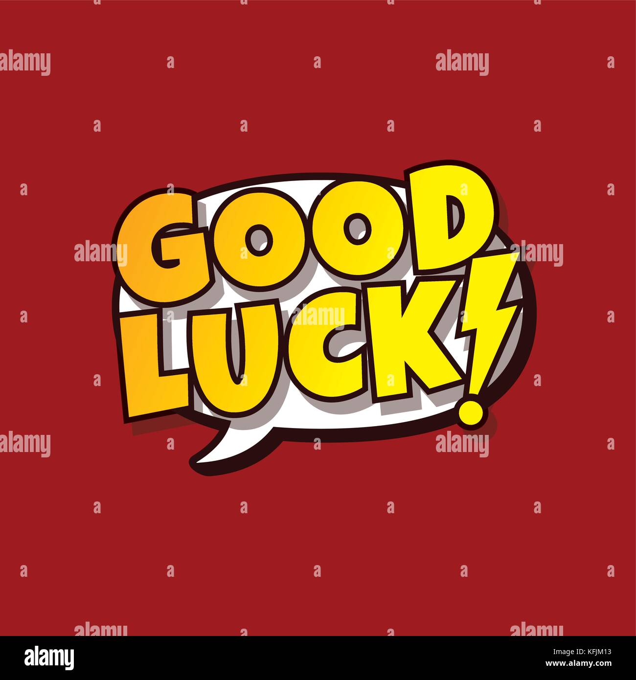 cartoon good luck greeting vector art illustration Stock Vector Image ...