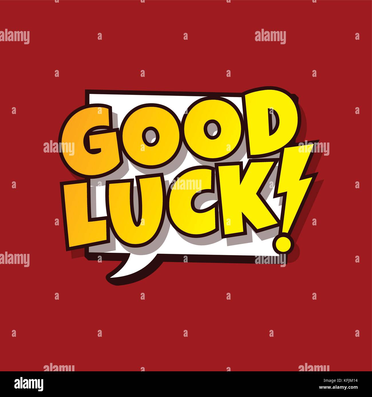 cartoon good luck greeting vector art illustration Stock Vector Image ...