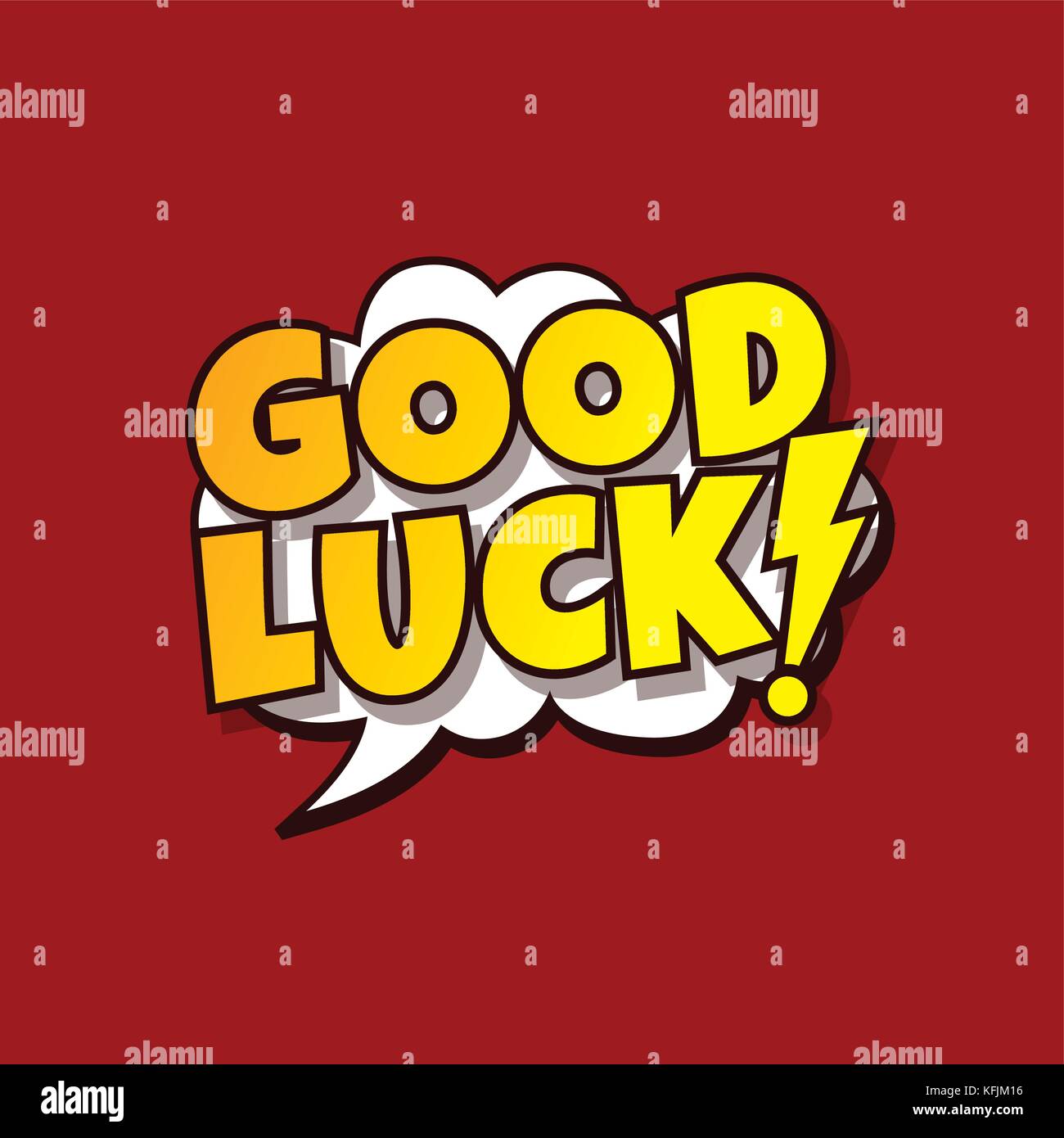 cartoon good luck greeting vector art illustration Stock Vector Image ...