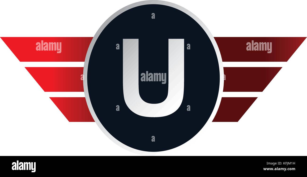 initial alphabet letter wing template vector Stock Vector Image & Art ...