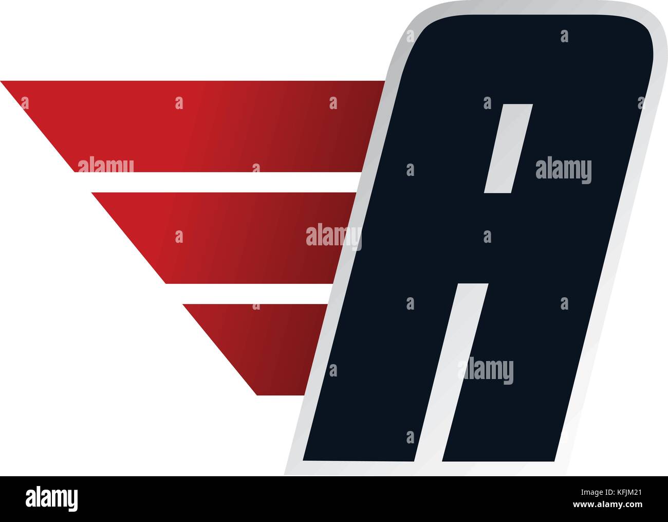 initial alphabet letter wing template vector Stock Vector Image & Art ...