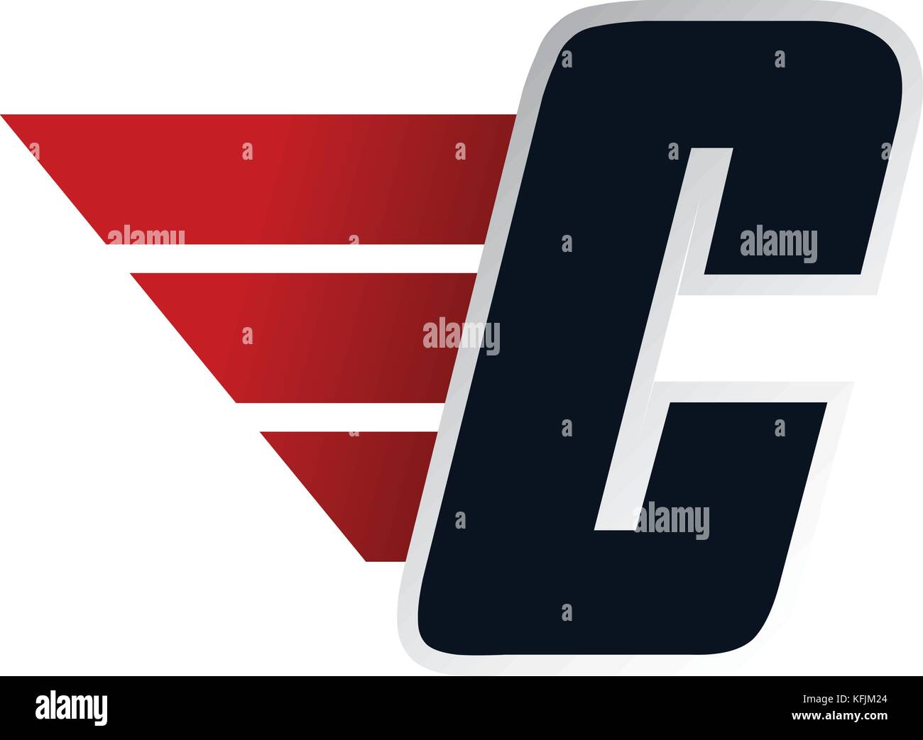 initial alphabet letter wing template vector Stock Vector Image & Art ...