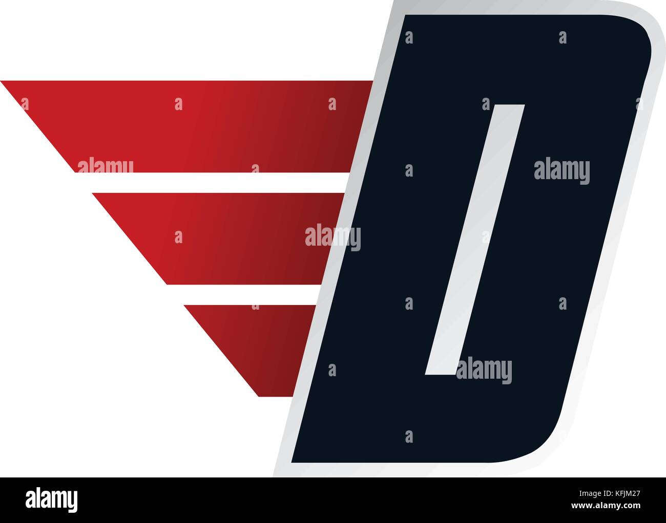 initial alphabet letter wing template vector Stock Vector Image & Art ...