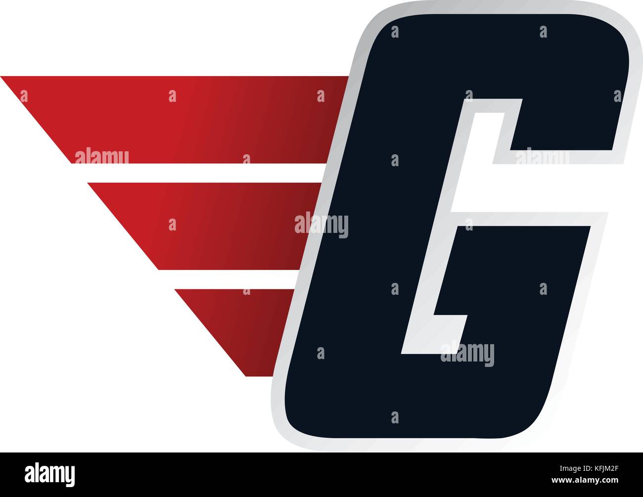 initial alphabet letter wing template vector Stock Vector Image & Art ...