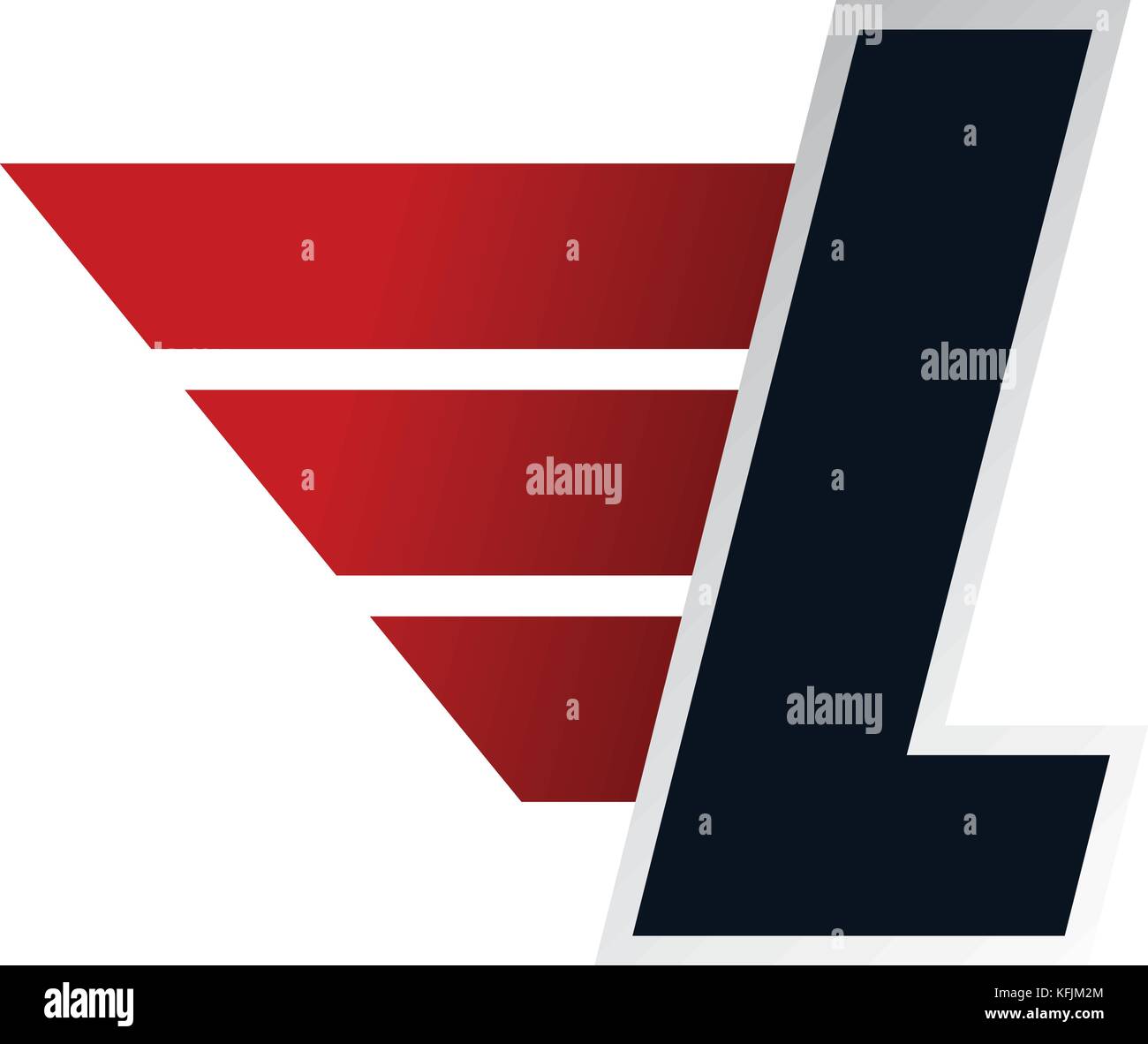 initial alphabet letter wing template vector Stock Vector Image & Art ...