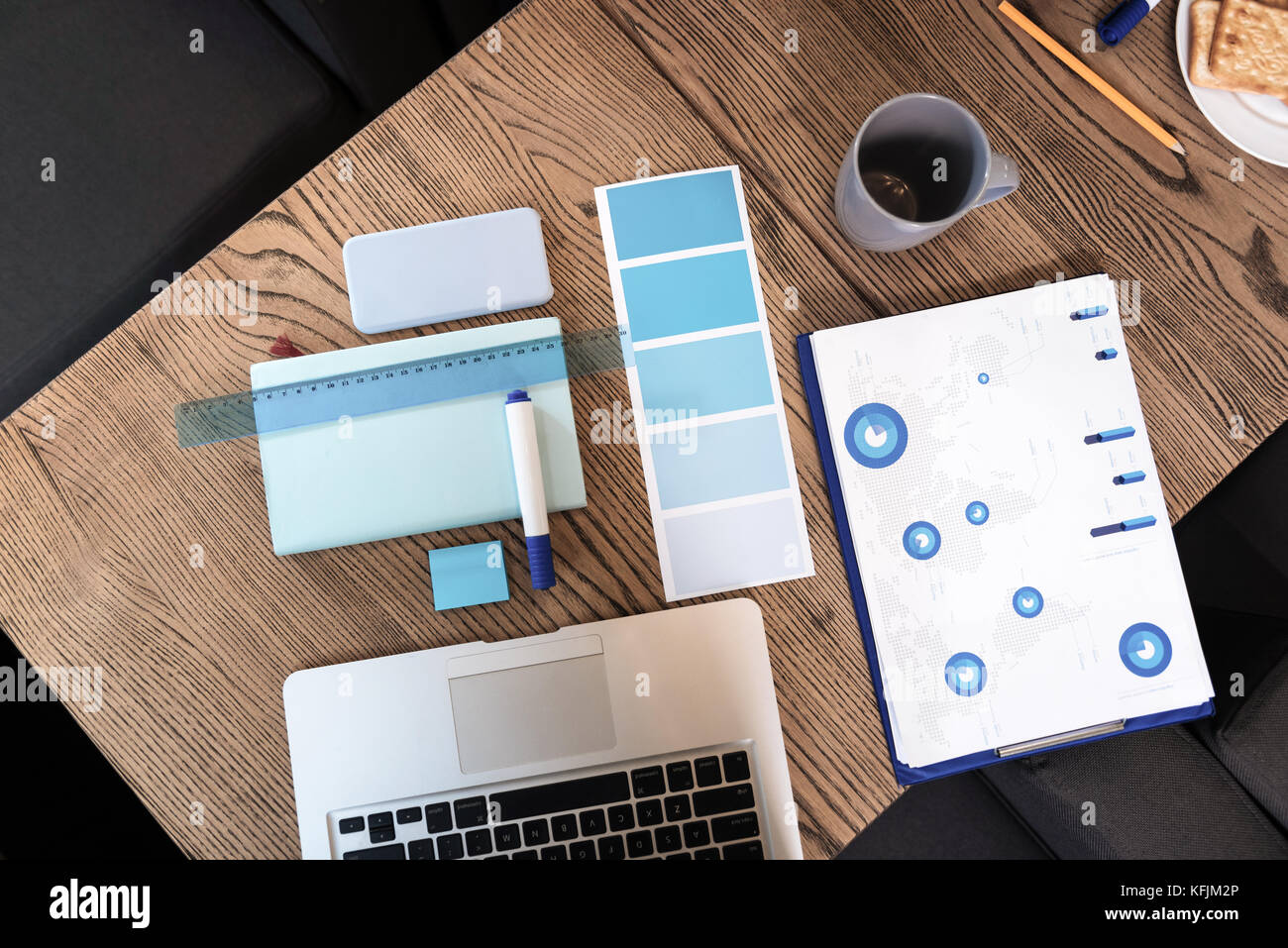 Working stuff lying on the table Stock Photo - Alamy