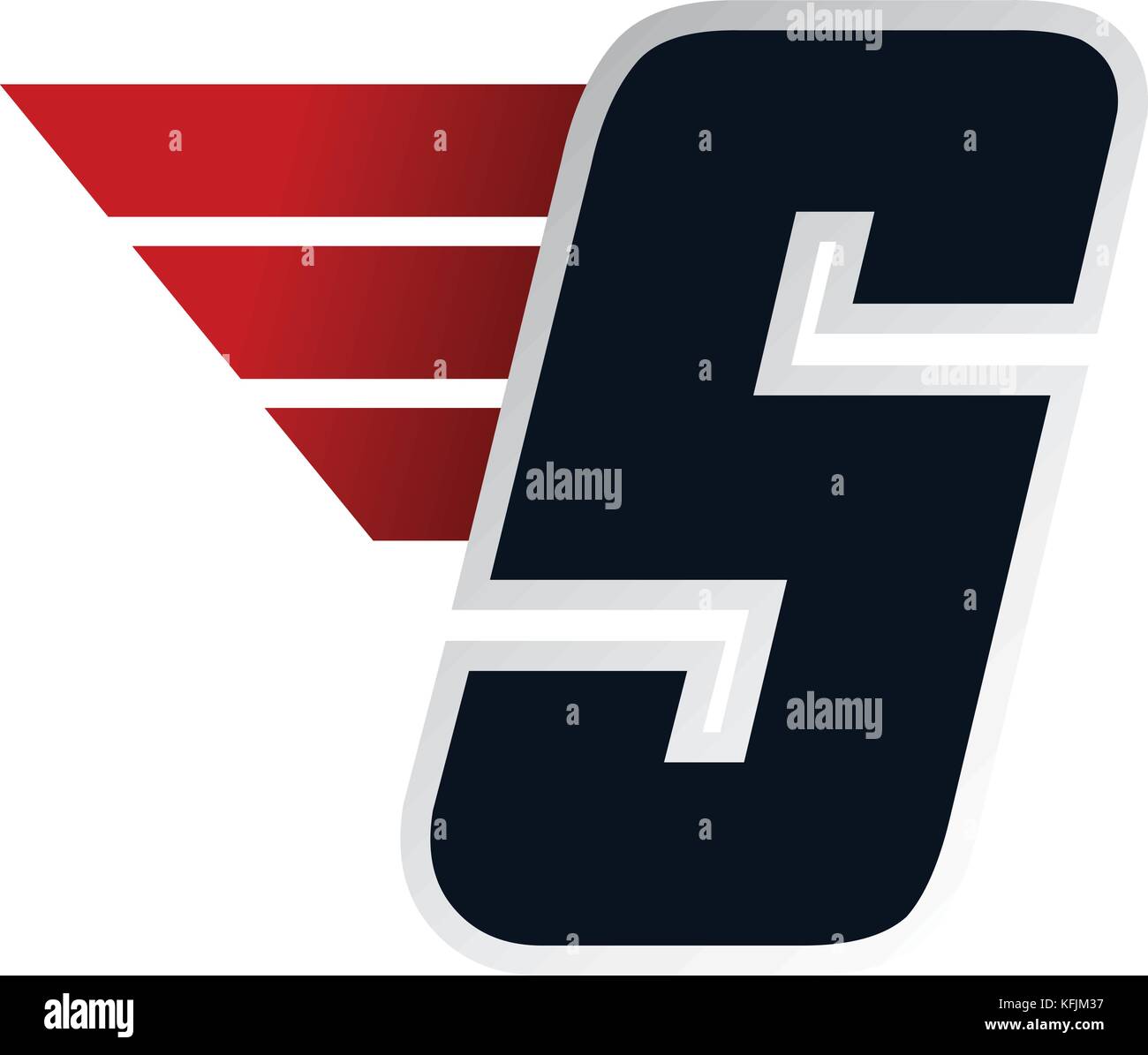 initial alphabet letter wing template vector Stock Vector Image & Art ...