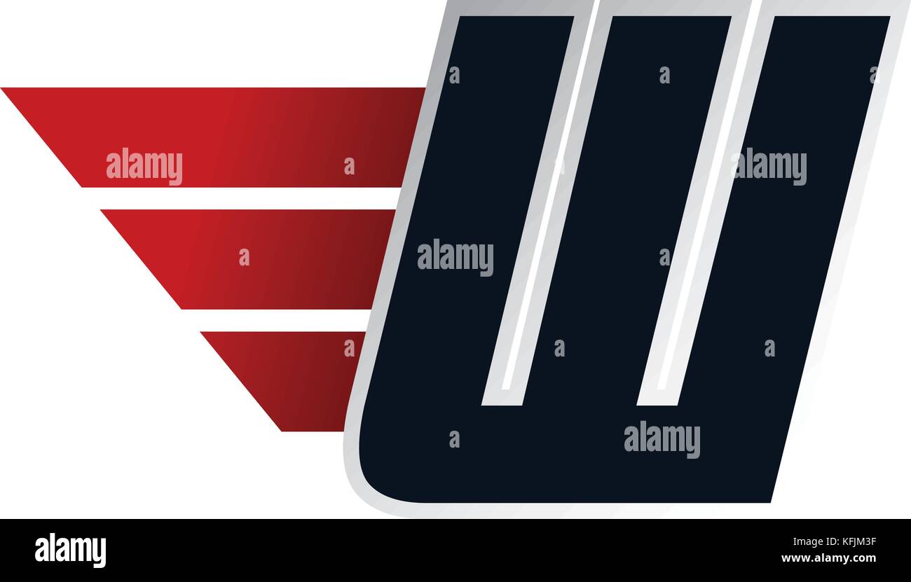 initial alphabet letter wing template vector Stock Vector Image & Art ...