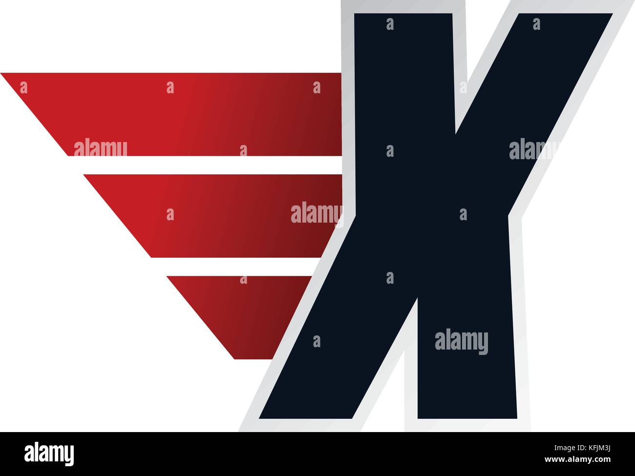 initial alphabet letter wing template vector Stock Vector Image & Art ...