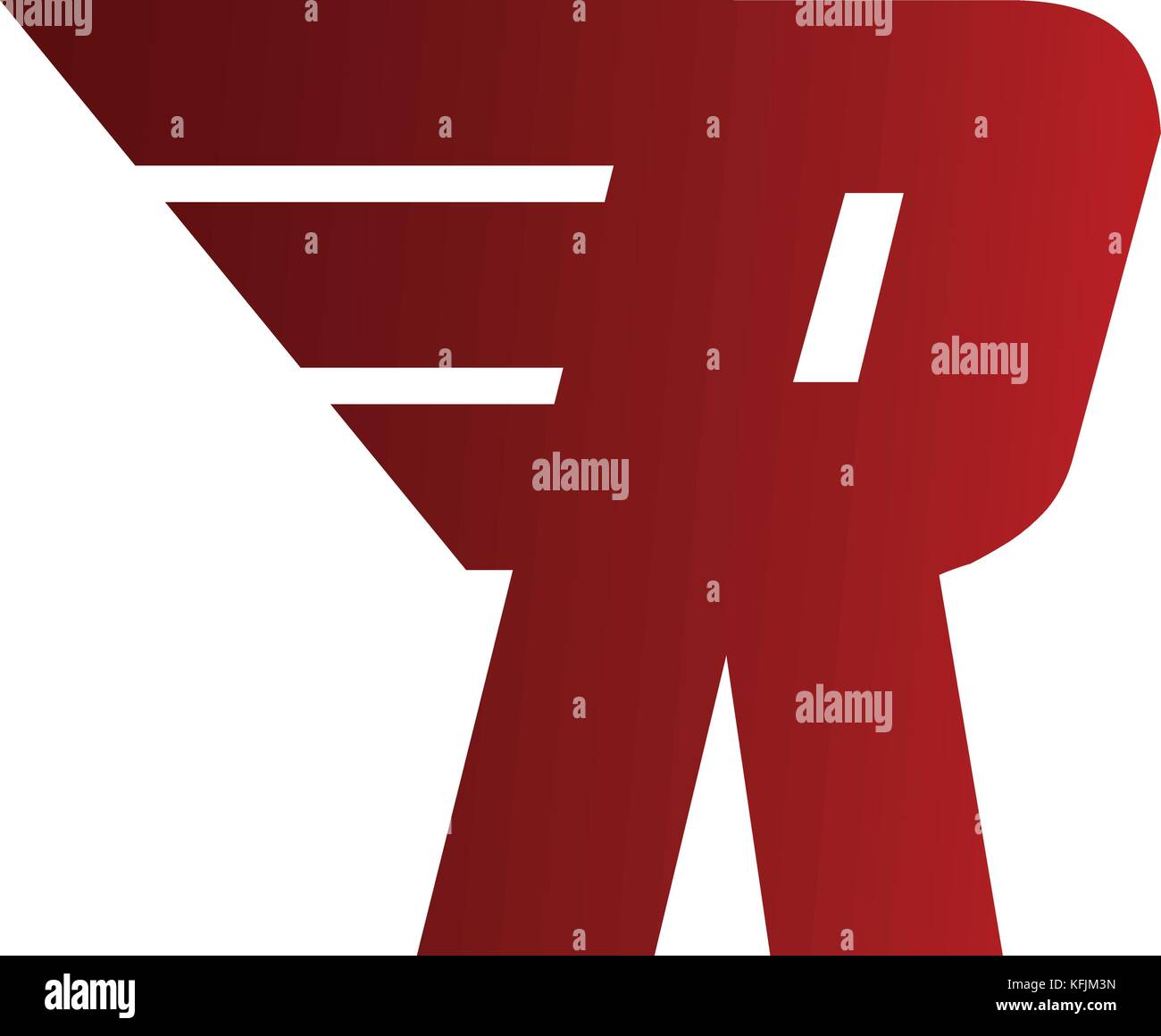 initial alphabet letter wing template vector Stock Vector Image & Art ...