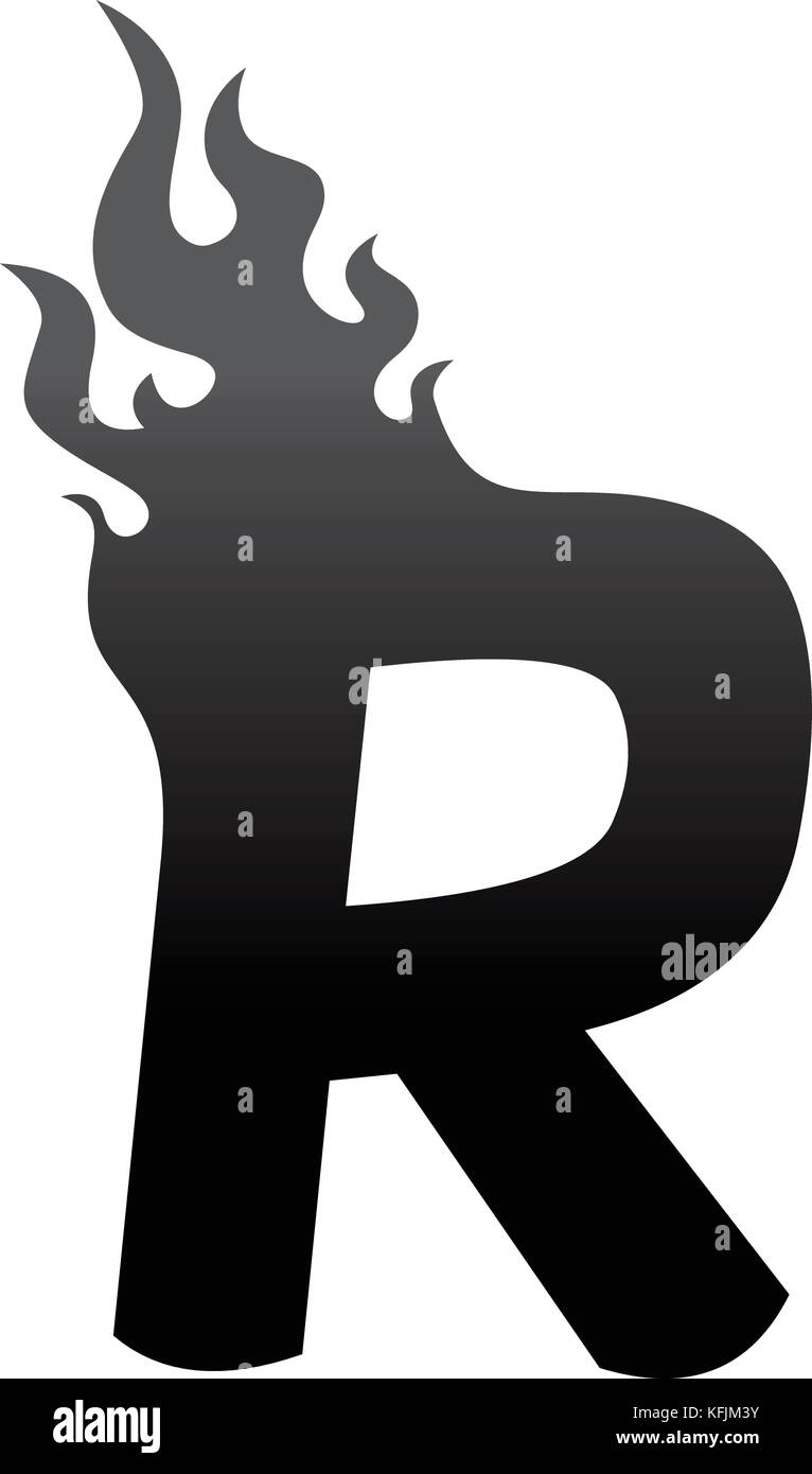 fire burn initial letter alphabet vector Stock Vector Image & Art - Alamy