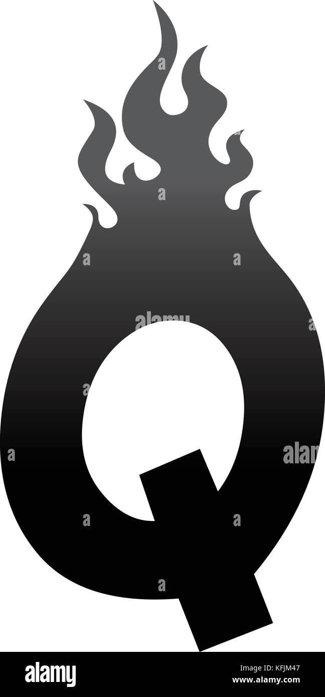 fire burn initial letter alphabet vector Stock Vector Image & Art - Alamy