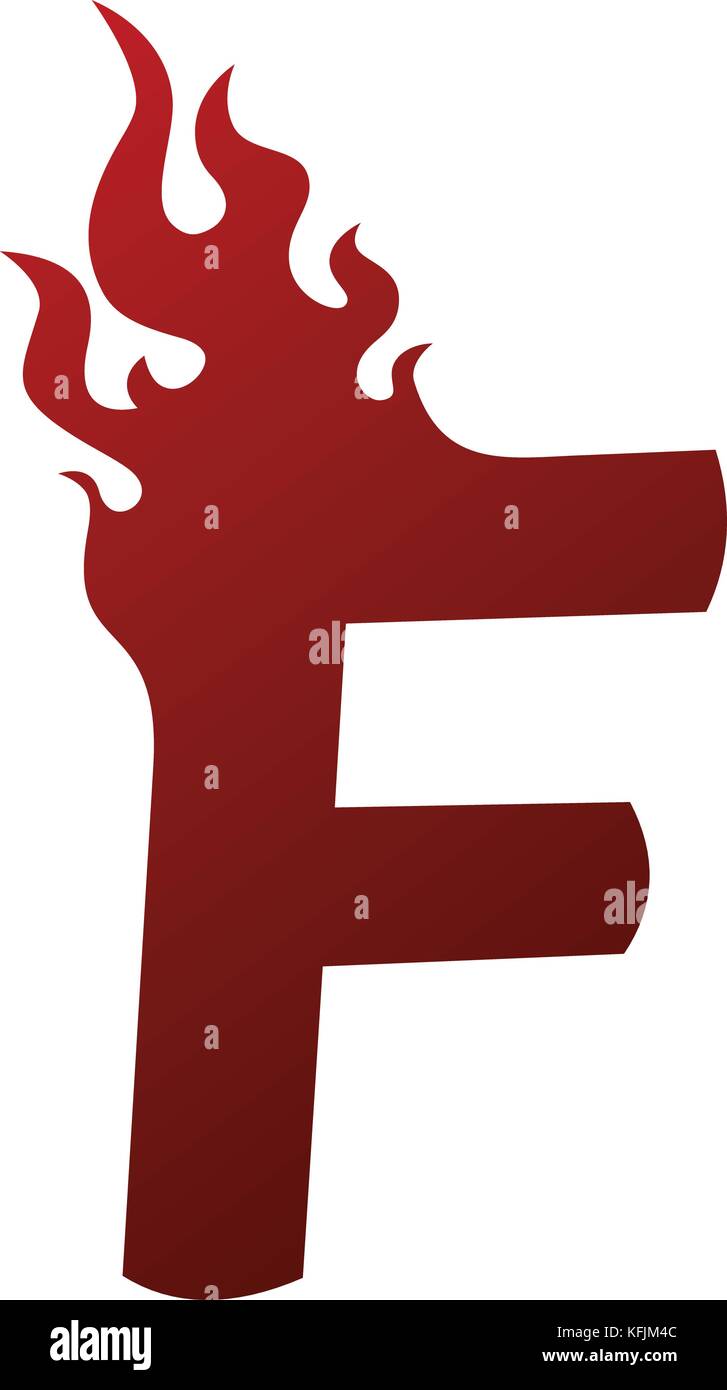 fire burn initial letter alphabet vector Stock Vector Image & Art - Alamy