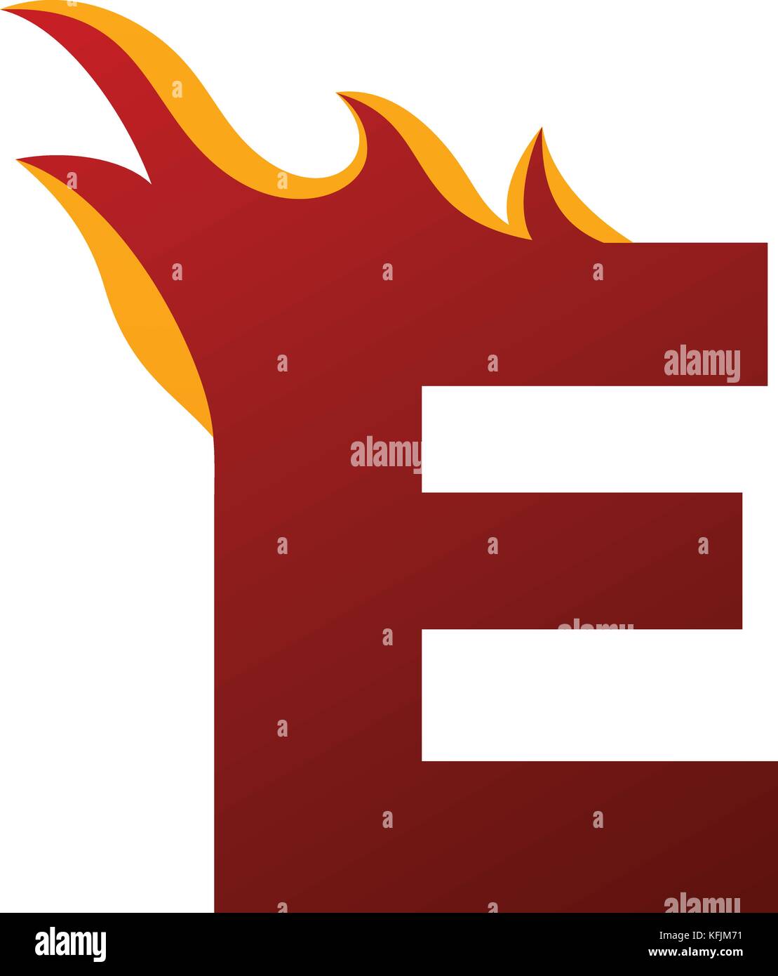 fire burn initial letter alphabet vector Stock Vector Image & Art - Alamy