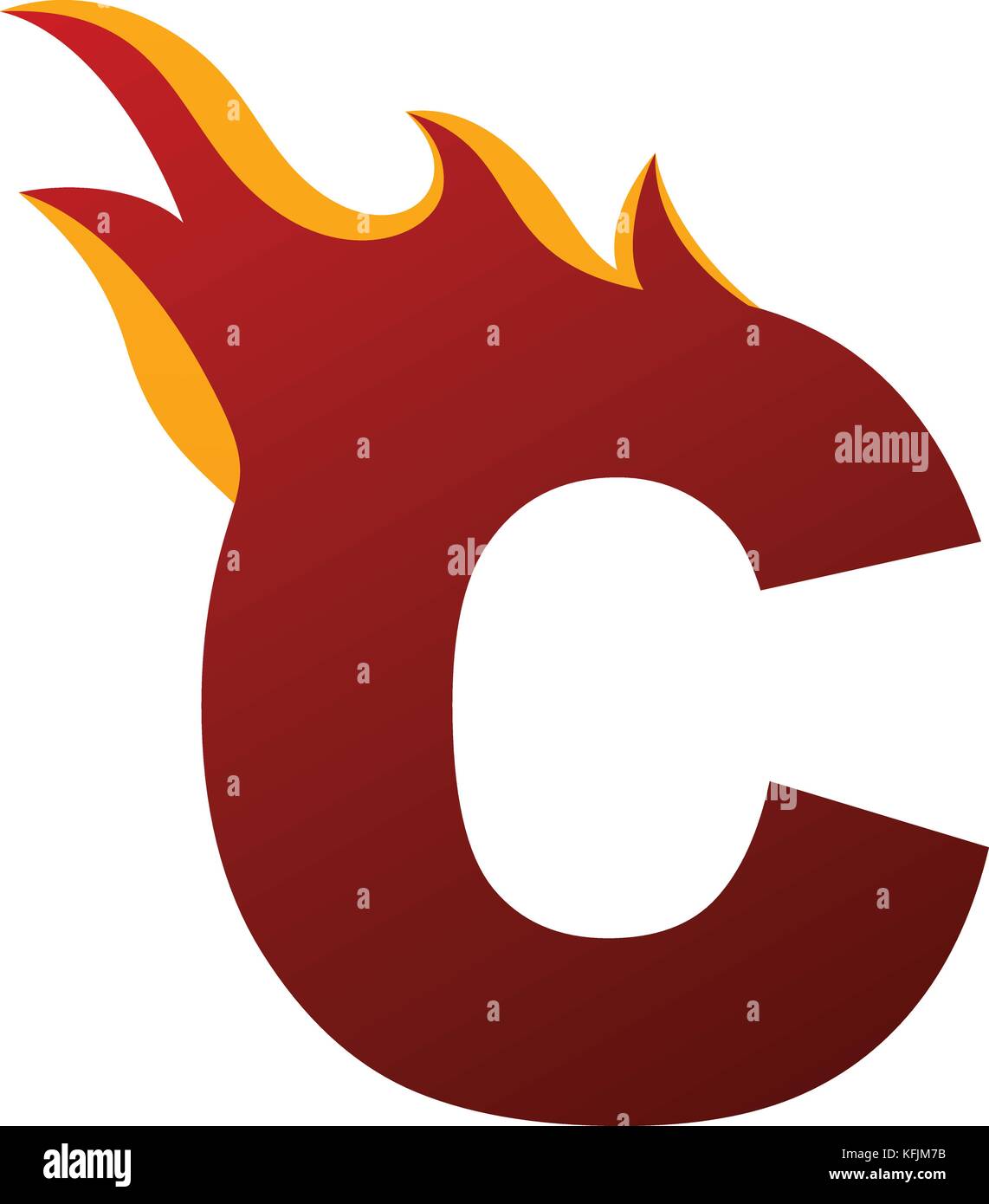 fire burn initial letter alphabet vector Stock Vector Image & Art - Alamy