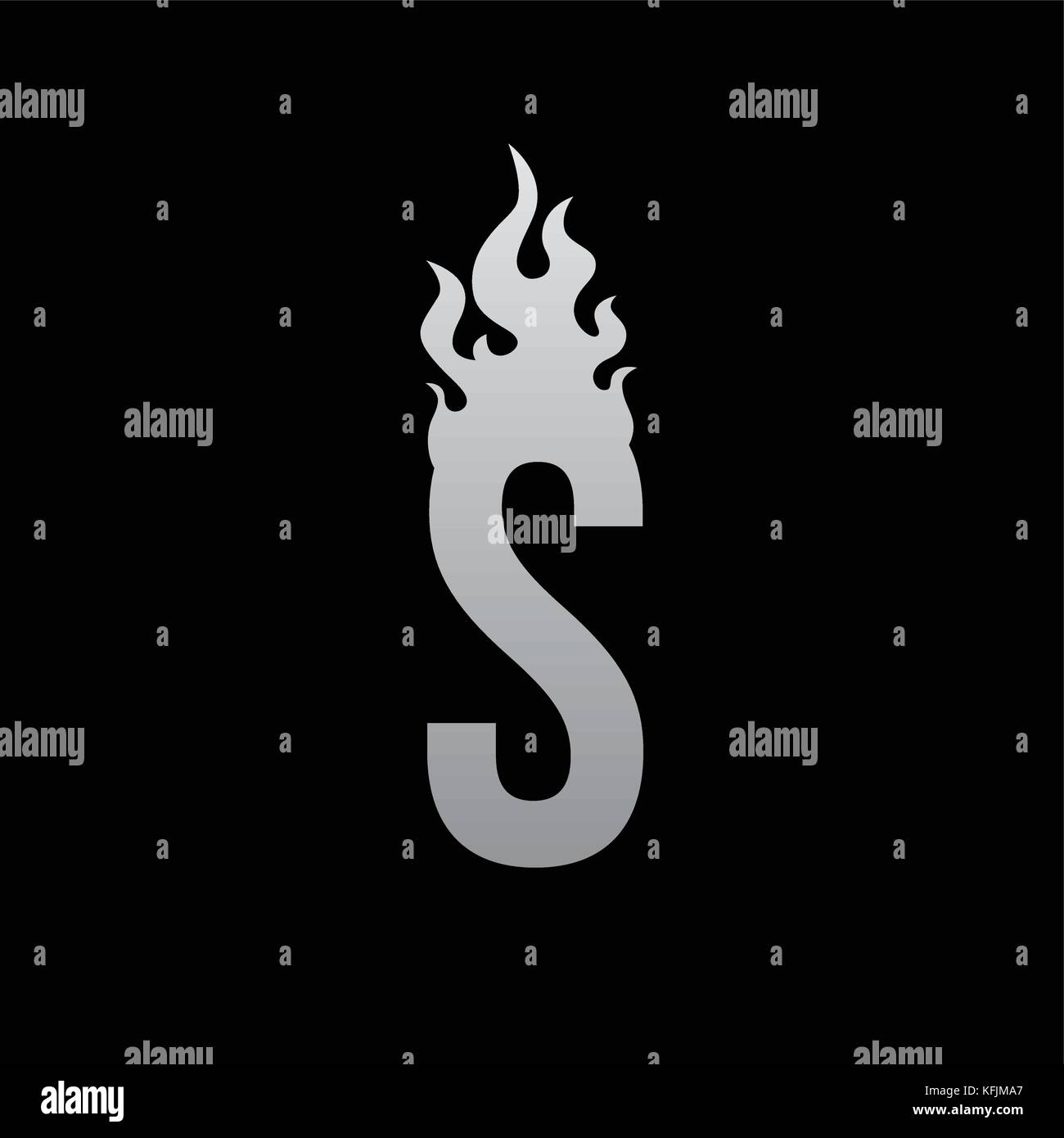 fire burn initial letter alphabet vector Stock Vector Image & Art - Alamy