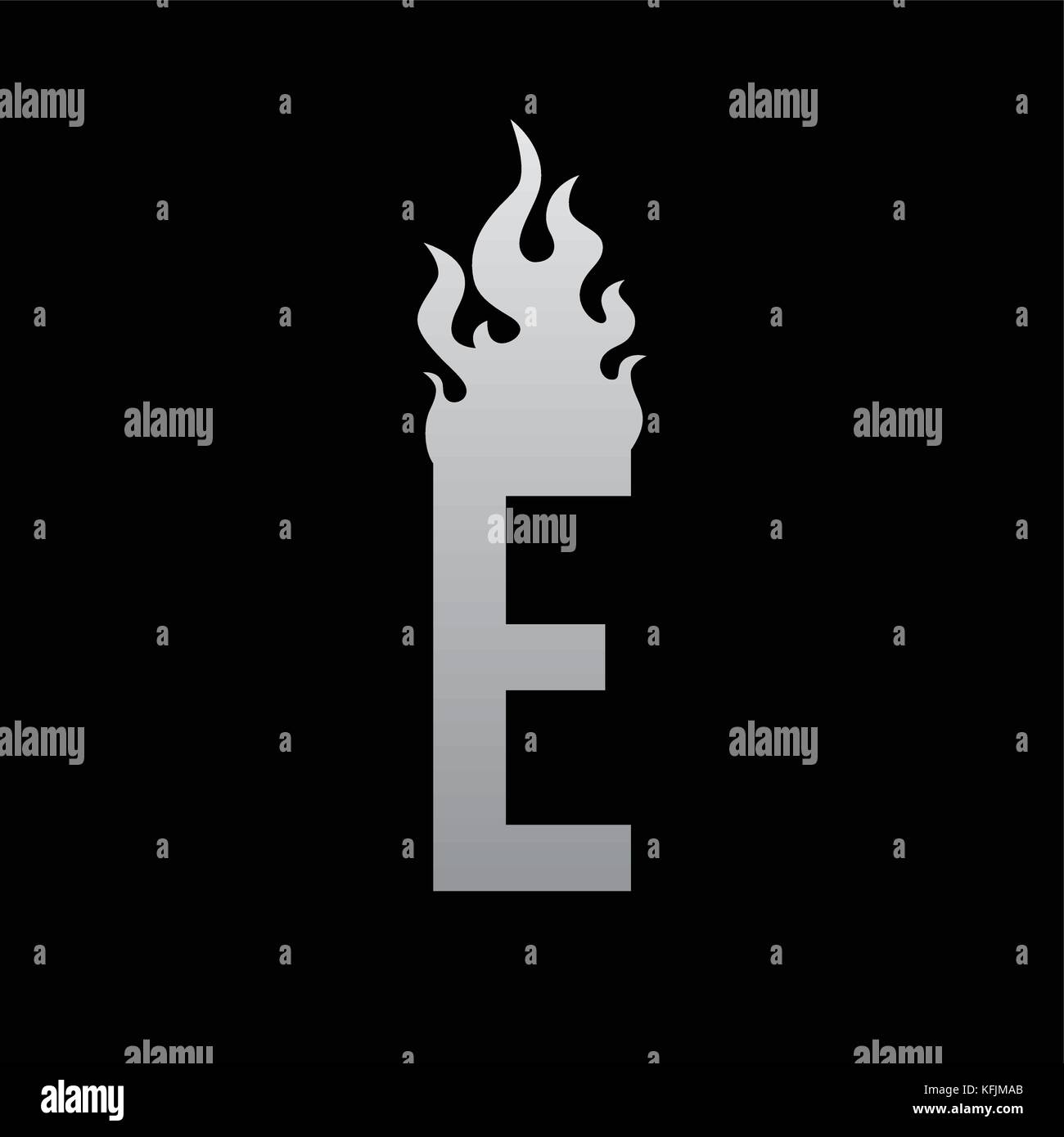 fire burn initial letter alphabet vector Stock Vector Image & Art - Alamy