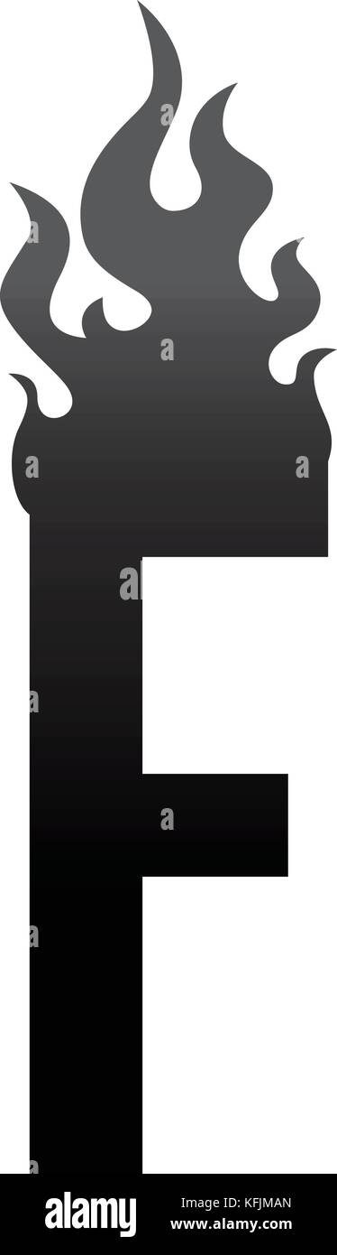 fire burn initial letter alphabet vector Stock Vector Image & Art - Alamy