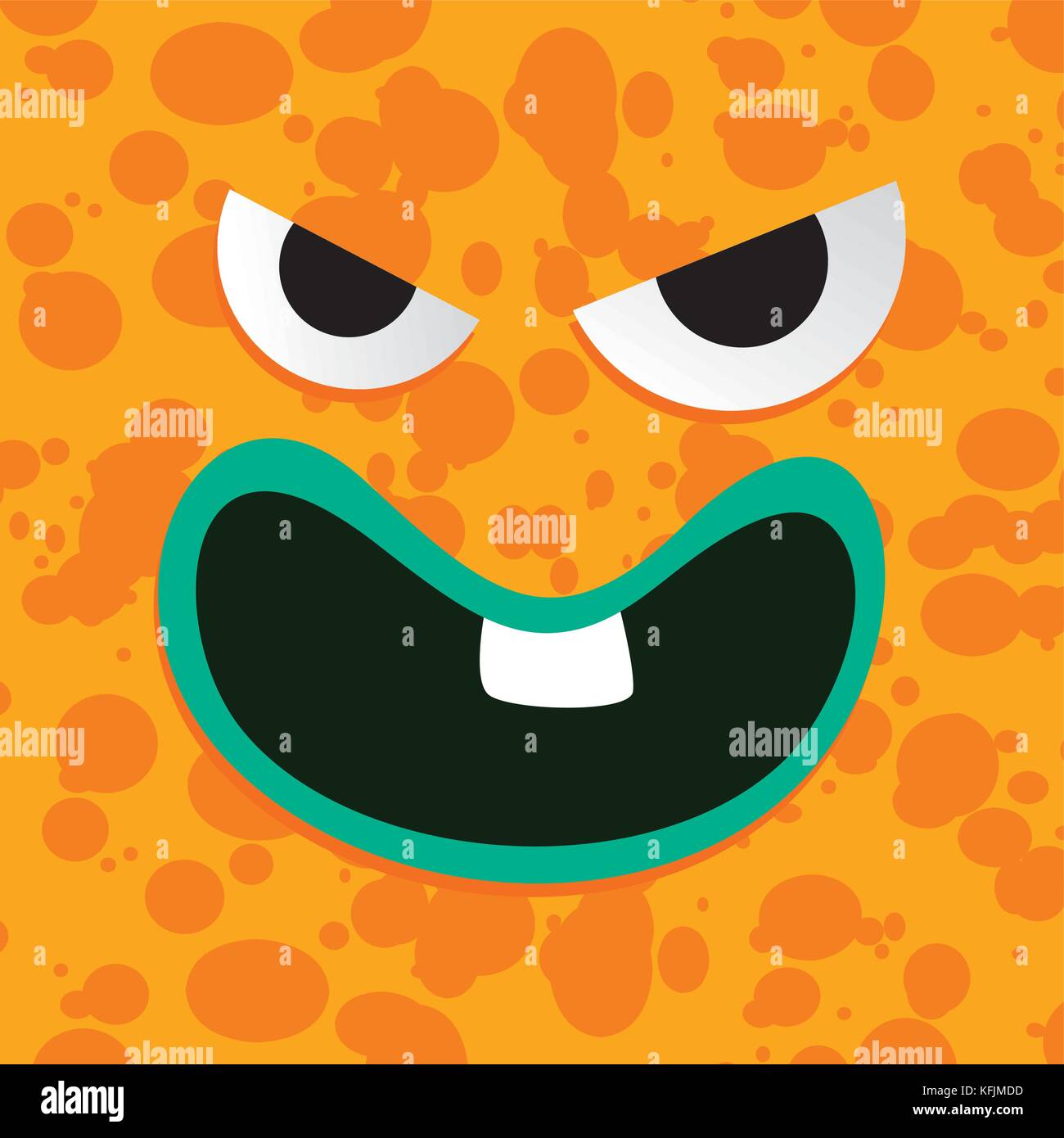 colorful monster character face vector art illustration Stock Vector ...