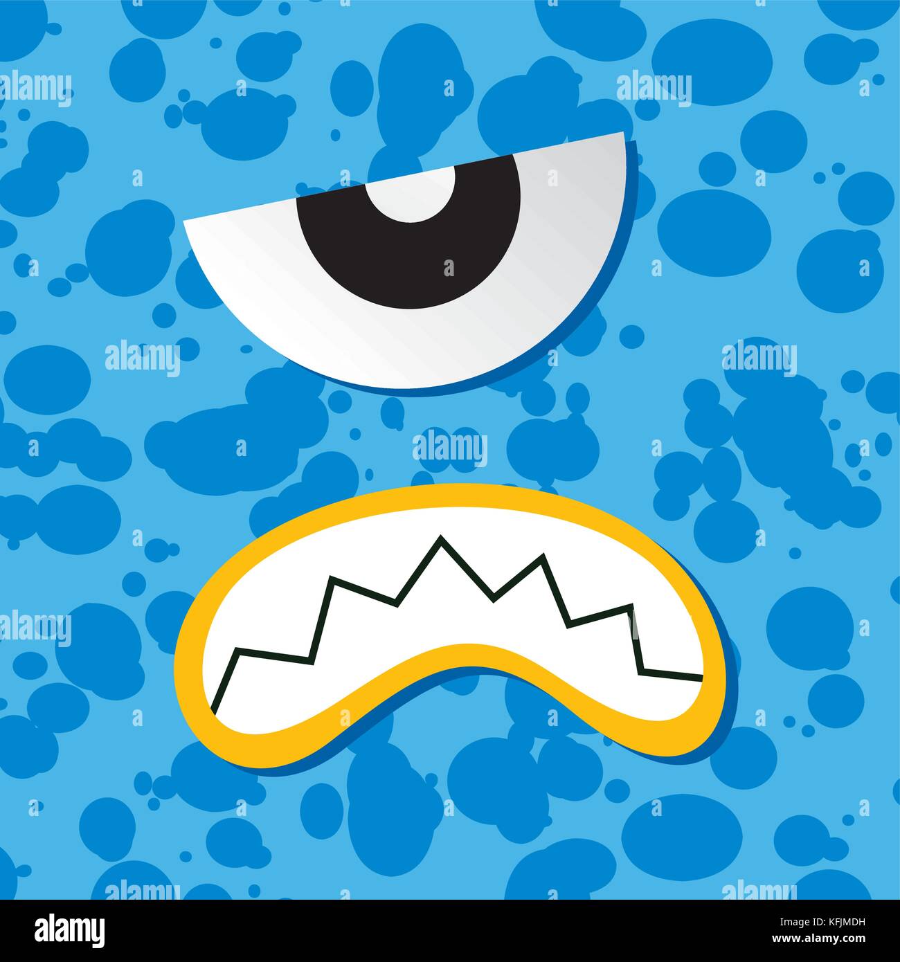 colorful monster character face vector art illustration Stock Vector ...