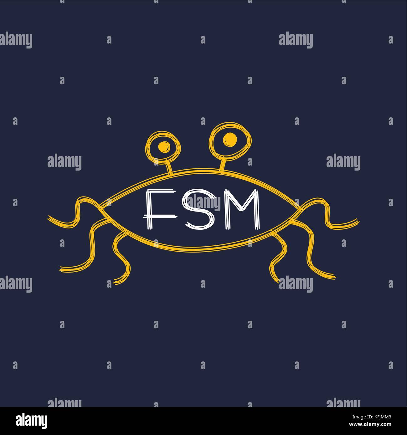 Flying Spaghetti Monster - Atheism Satyr God Parody Vector Art Stock ...