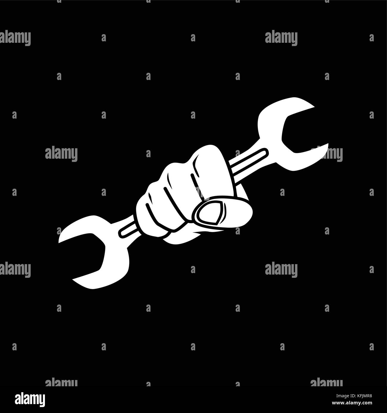 mechanic theme logo logotype vector art illustration Stock Vector Image ...