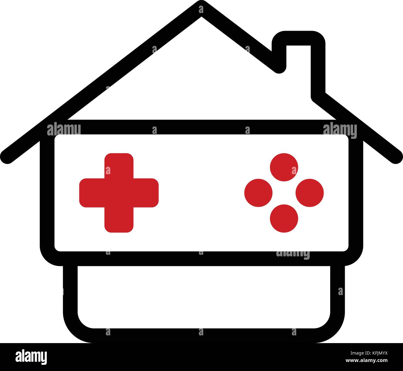 house of gaming - video game console - gamer - joystick vector art ...
