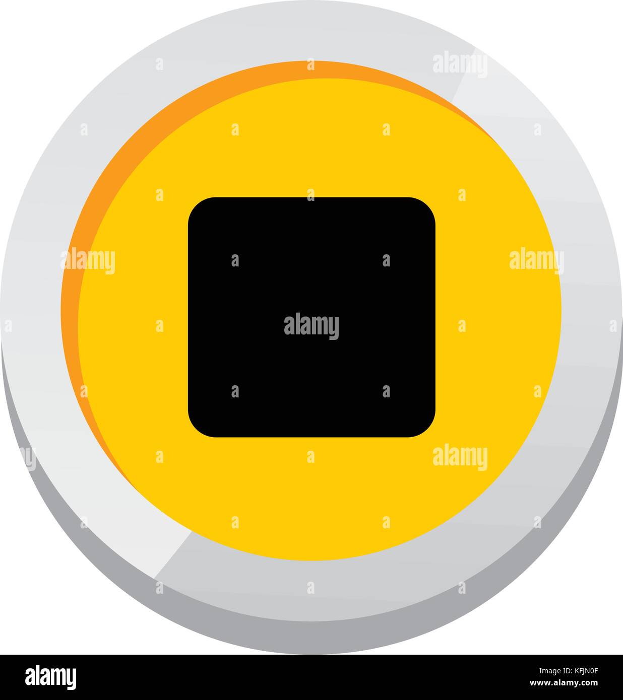 stop game asset icon sign symbol button vector art Stock Vector Image ...