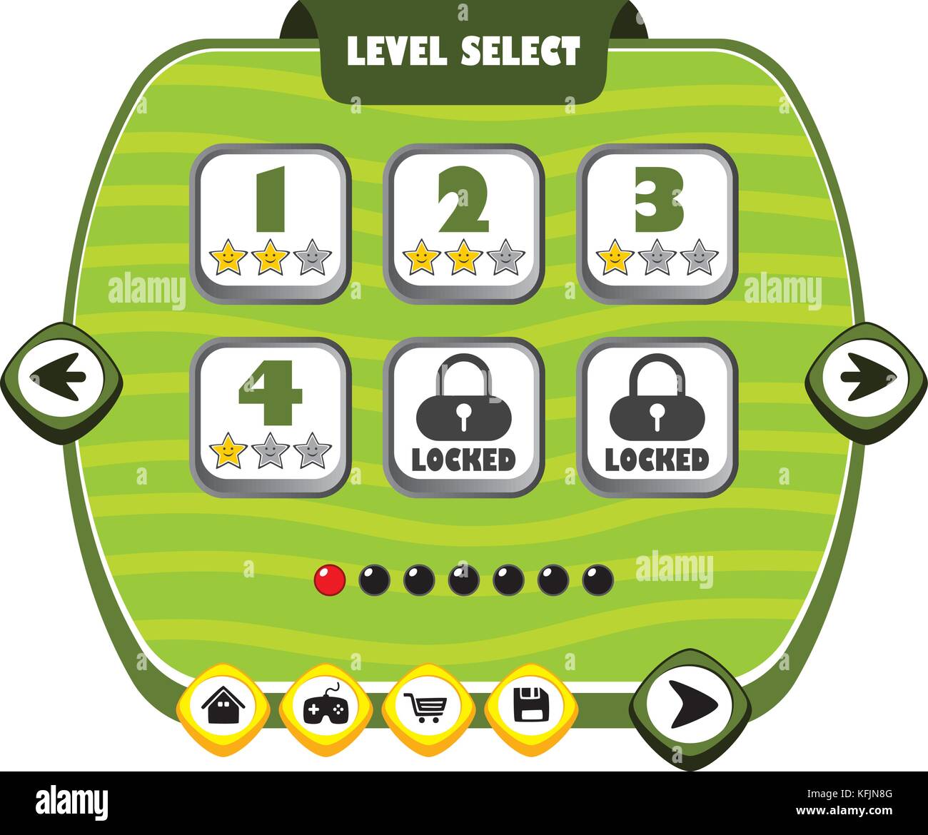 game asset menu layer - video game icon sign symbol vector art Stock ...