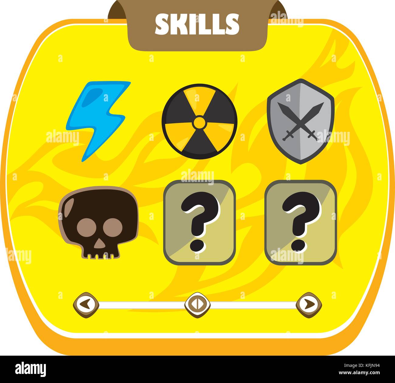 game asset menu layer - video game icon sign symbol vector art Stock ...