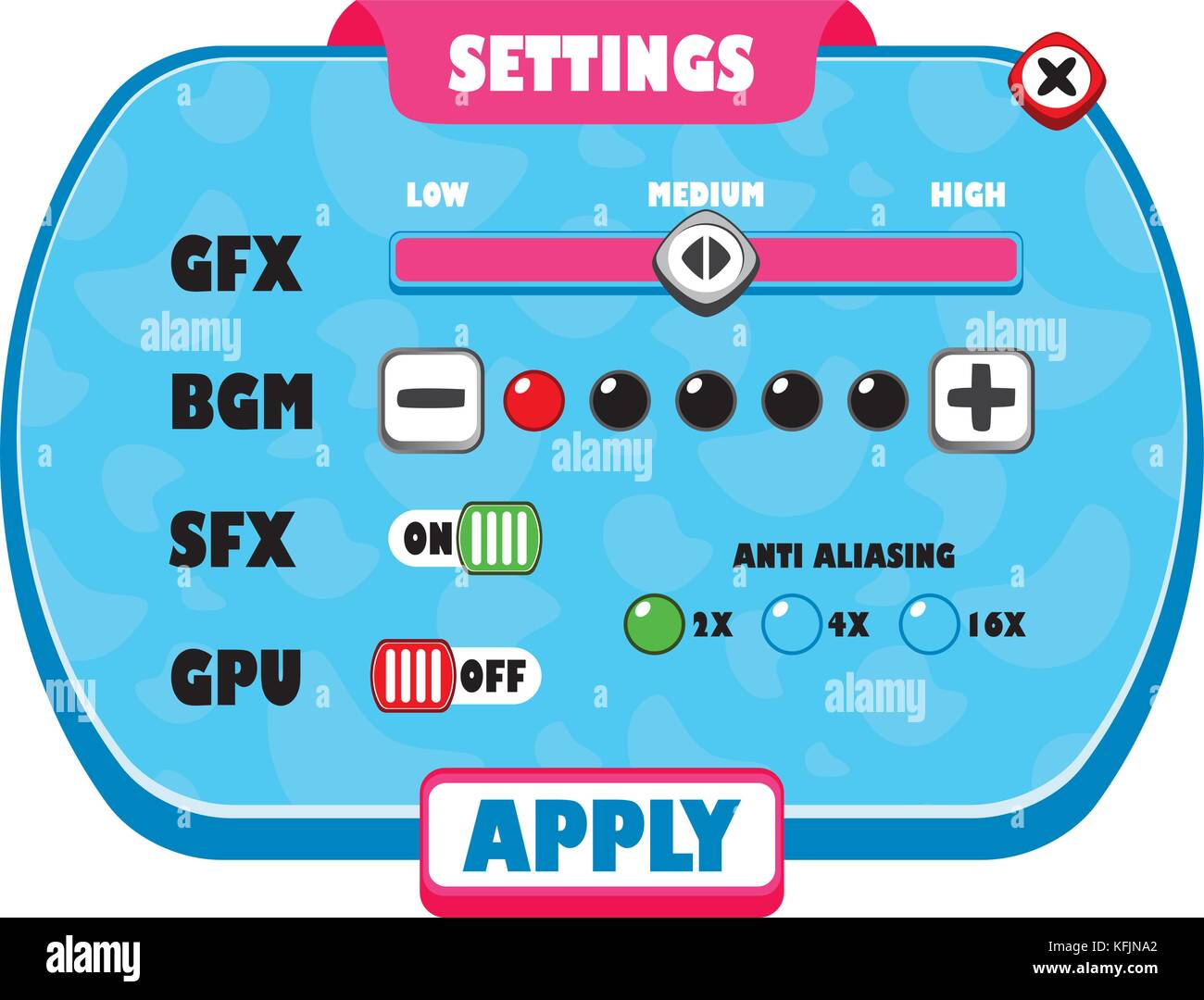 game asset menu layer - video game icon sign symbol vector art Stock ...