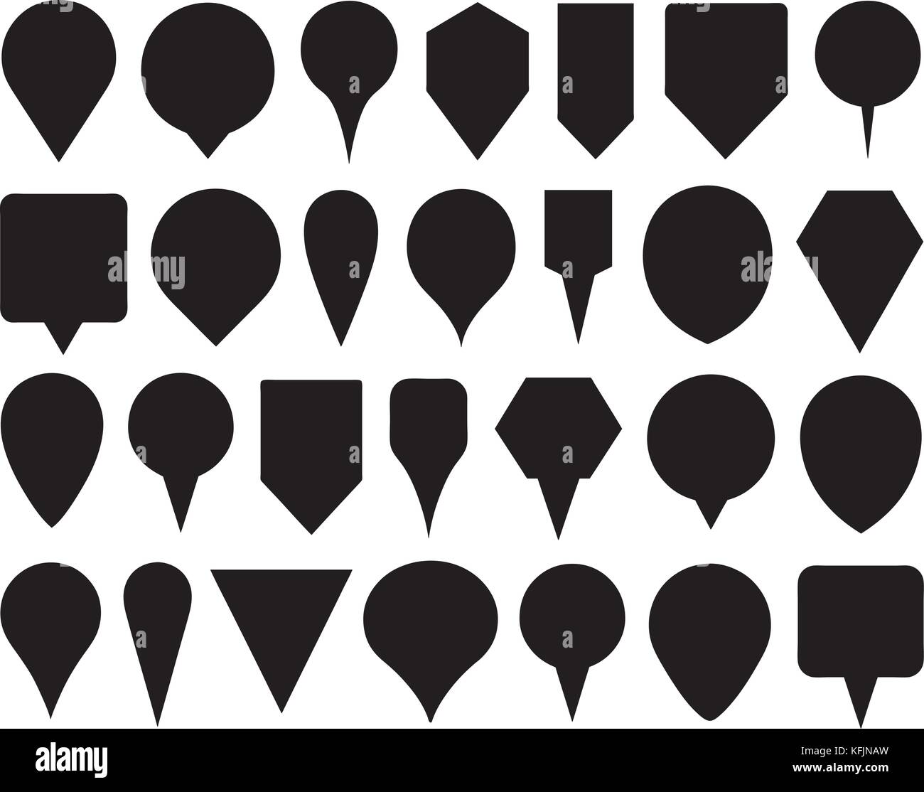 Set of different pointers isolated on white Stock Vector Image & Art ...