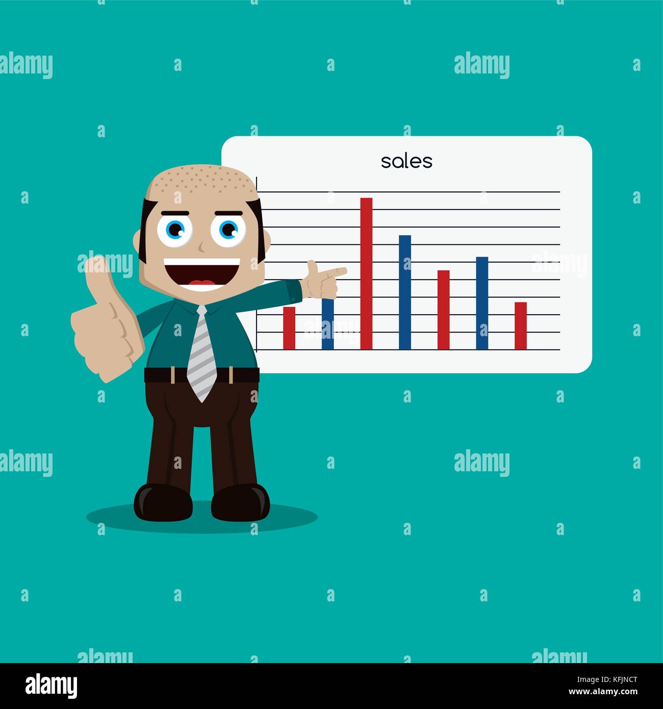 businessman manager at work cartoon vector art illustration Stock ...