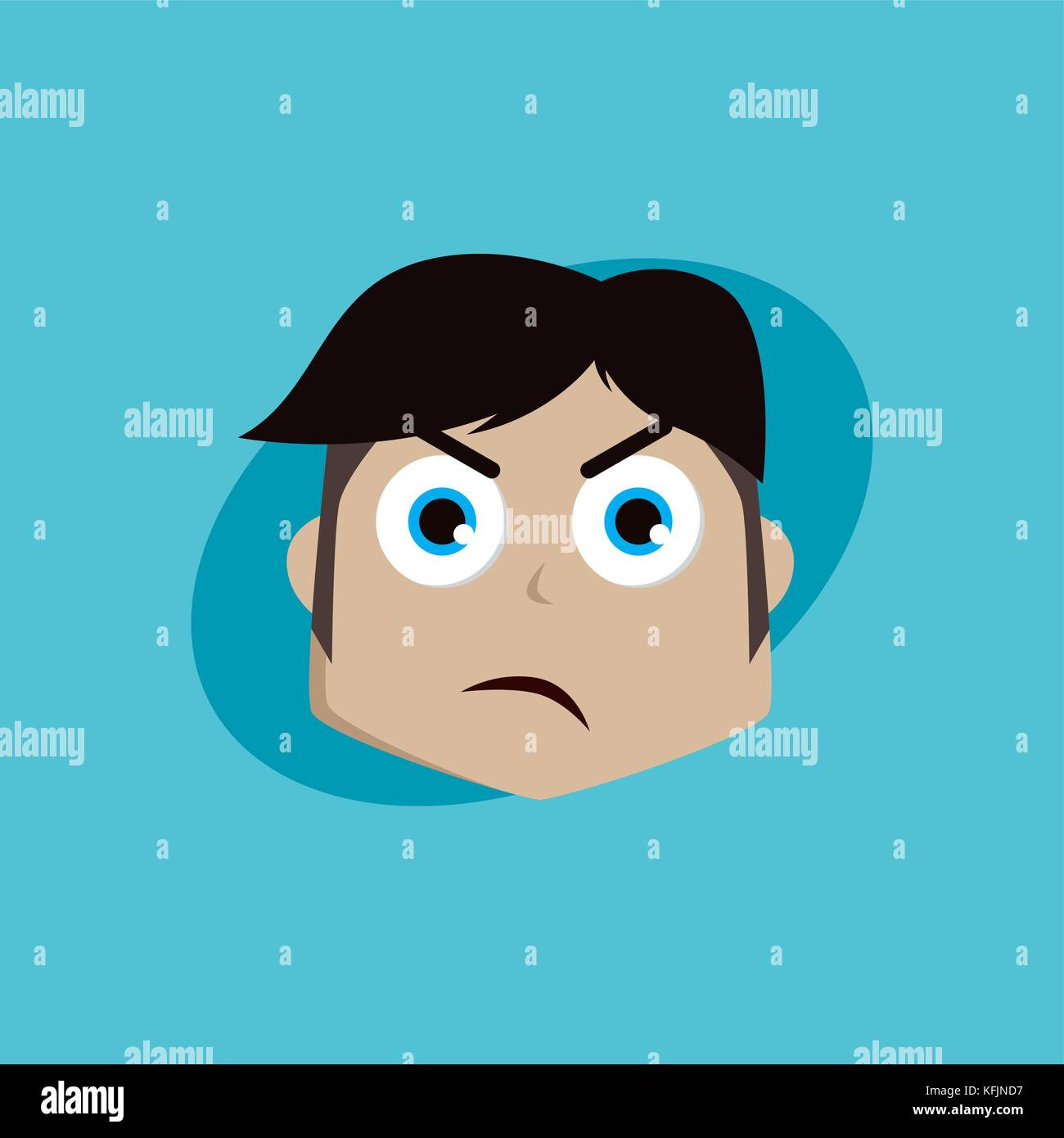cartoon expression face male guy man vector art illustration Stock ...