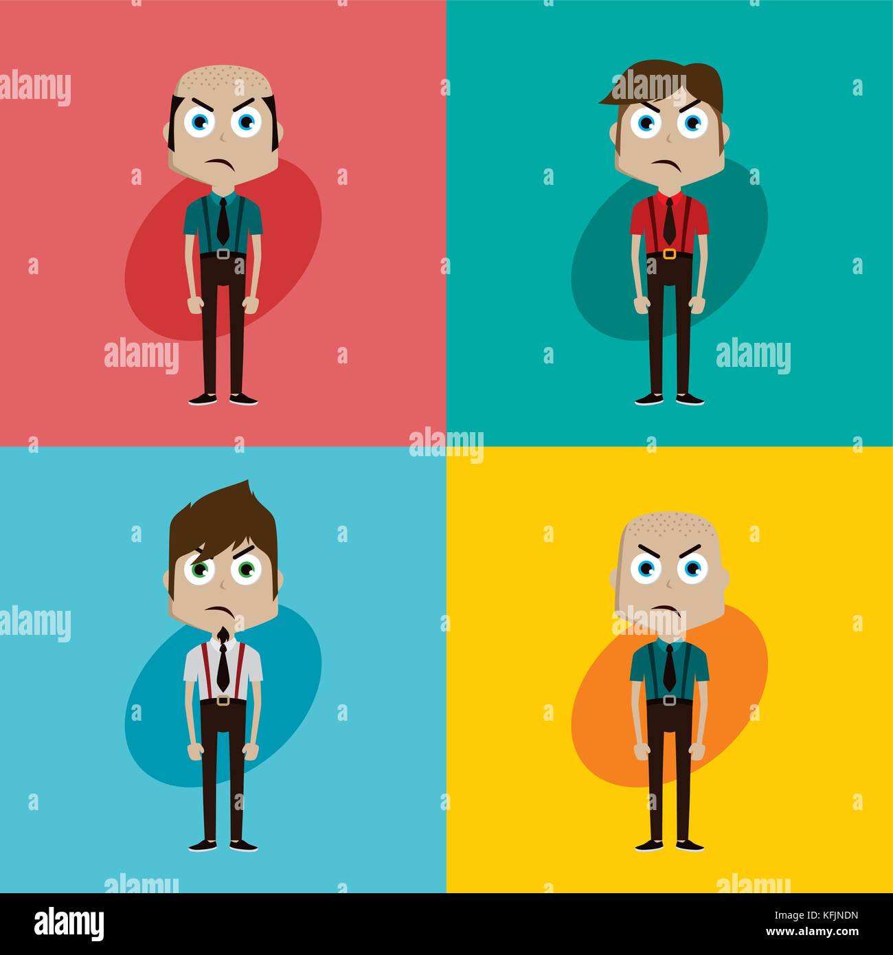 businessman manager at work cartoon vector art illustration Stock ...