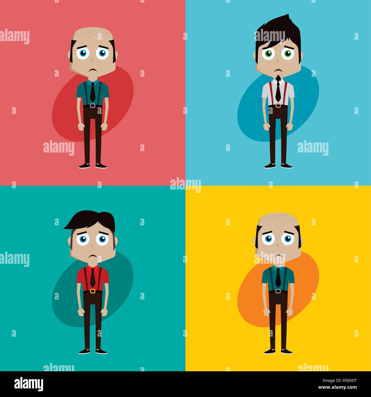 businessman manager at work cartoon vector art illustration Stock ...