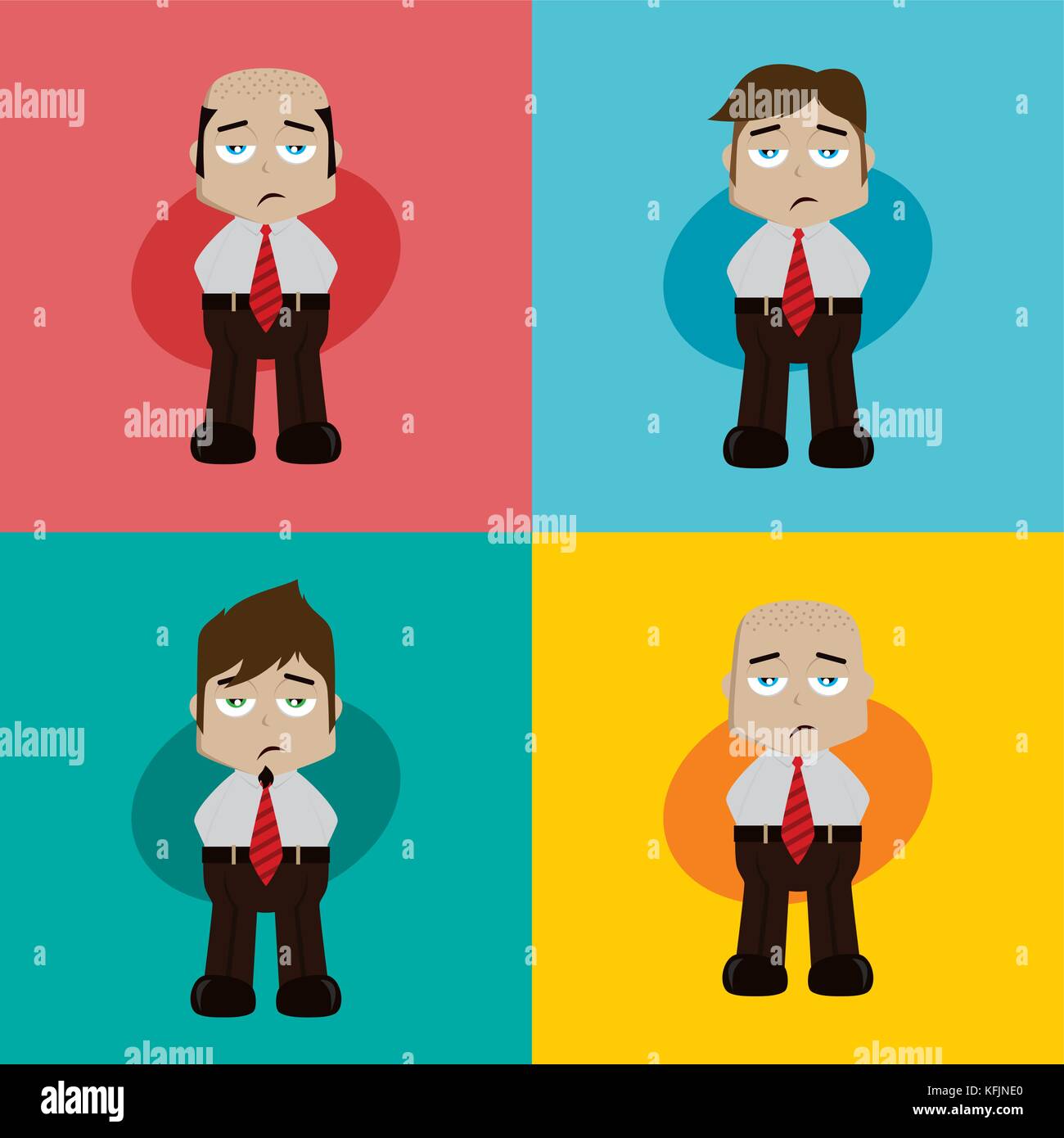 businessman manager at work cartoon vector art illustration Stock ...