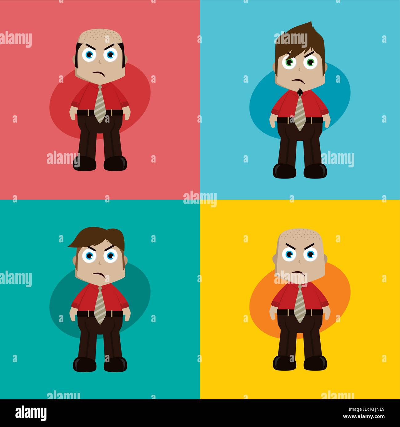 businessman manager at work cartoon vector art illustration Stock ...
