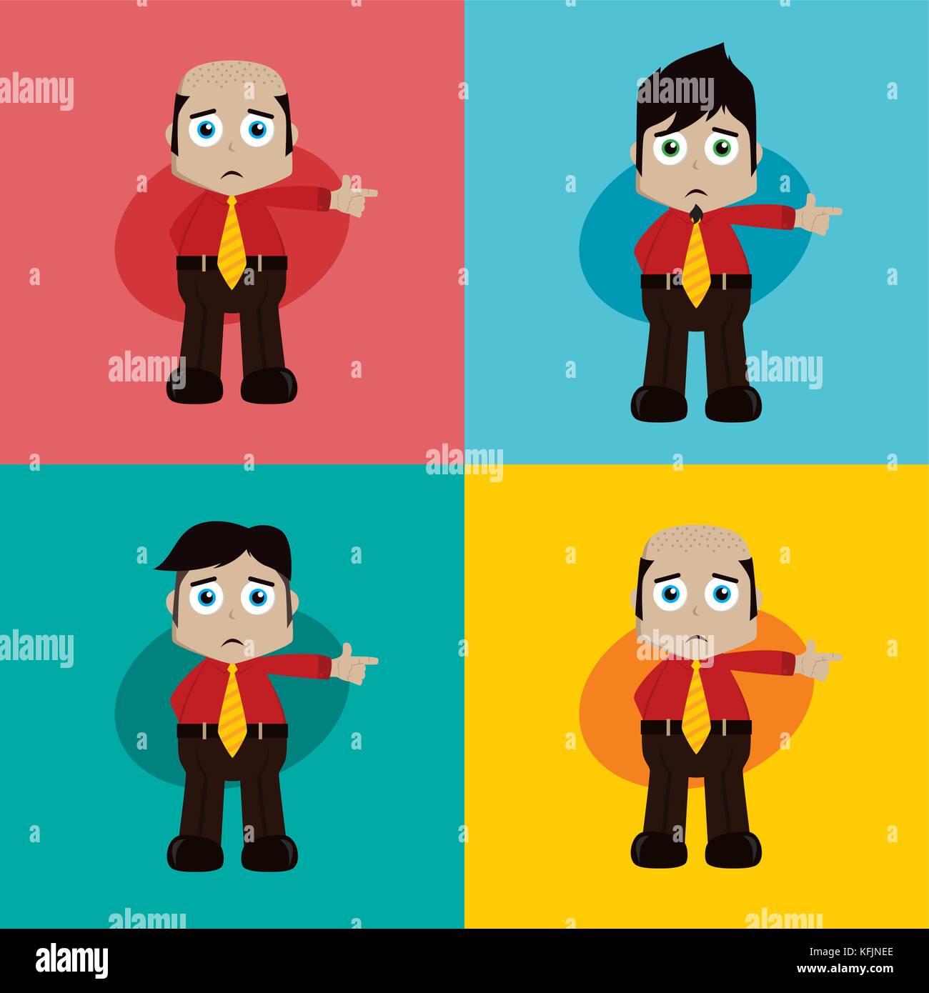 businessman manager at work cartoon vector art illustration Stock ...