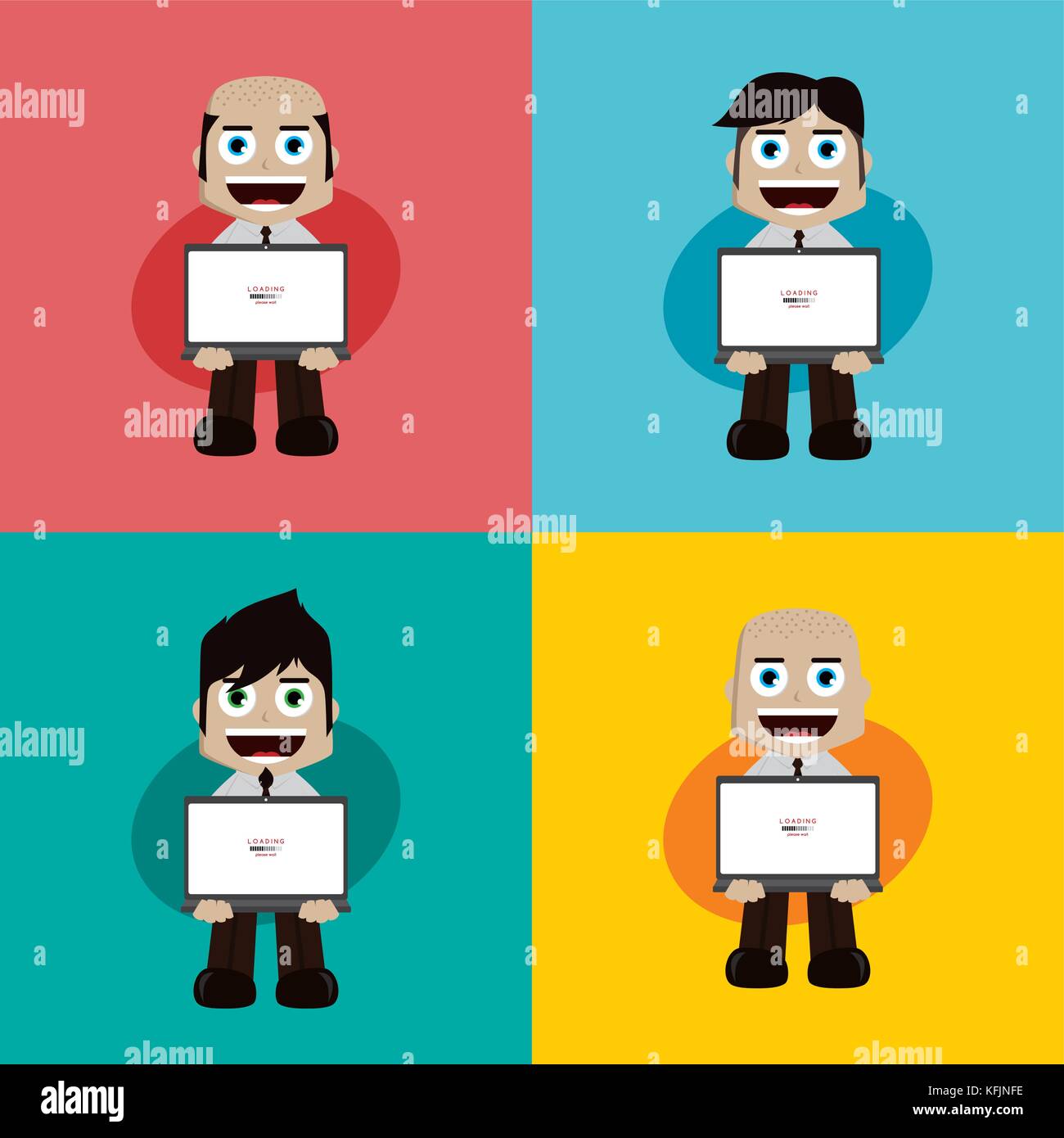 businessman manager at work cartoon vector art illustration Stock ...