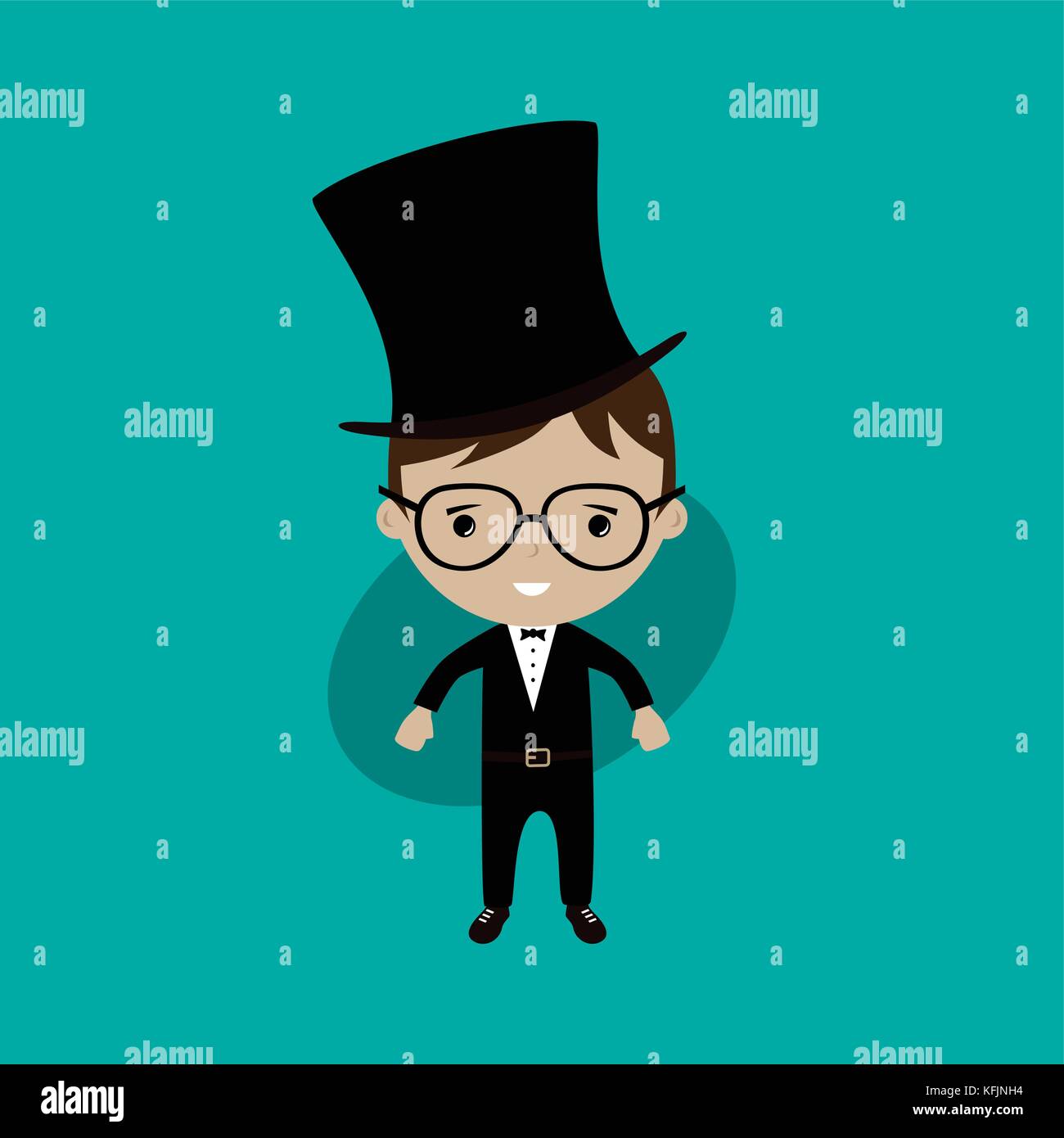 adorable groom lovely cartoon marriage theme vector art Stock Vector ...