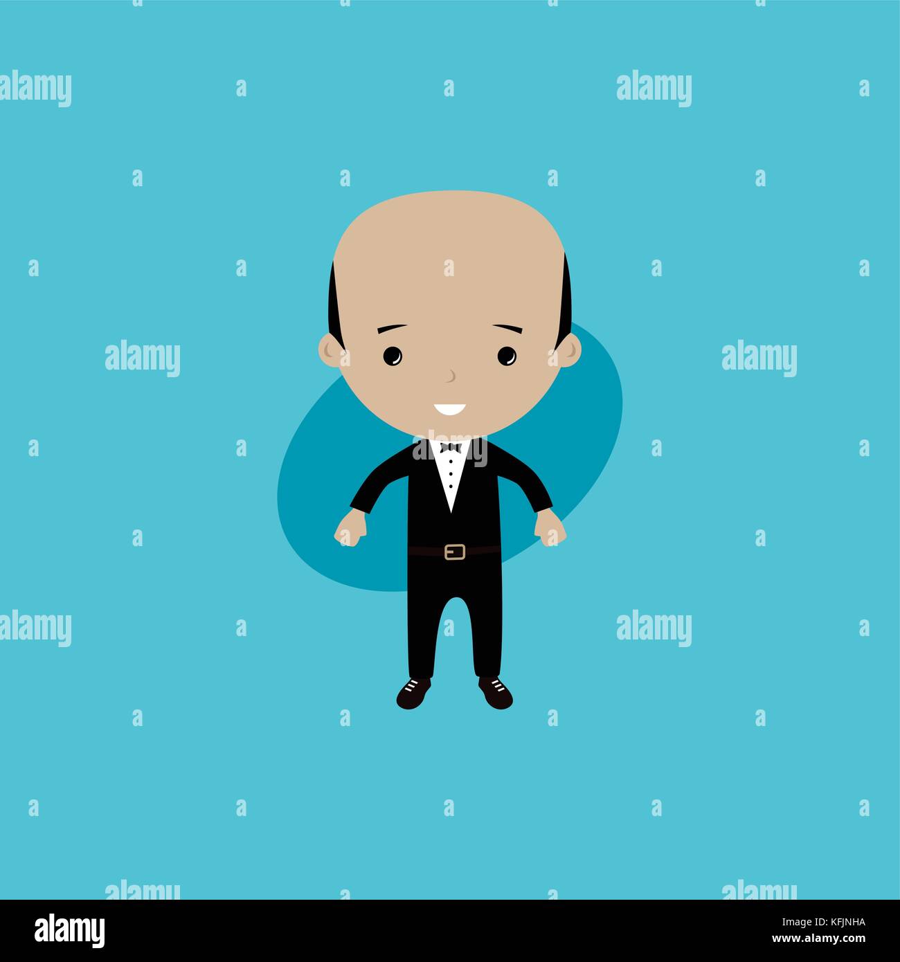 adorable groom lovely cartoon marriage theme vector art Stock Vector ...